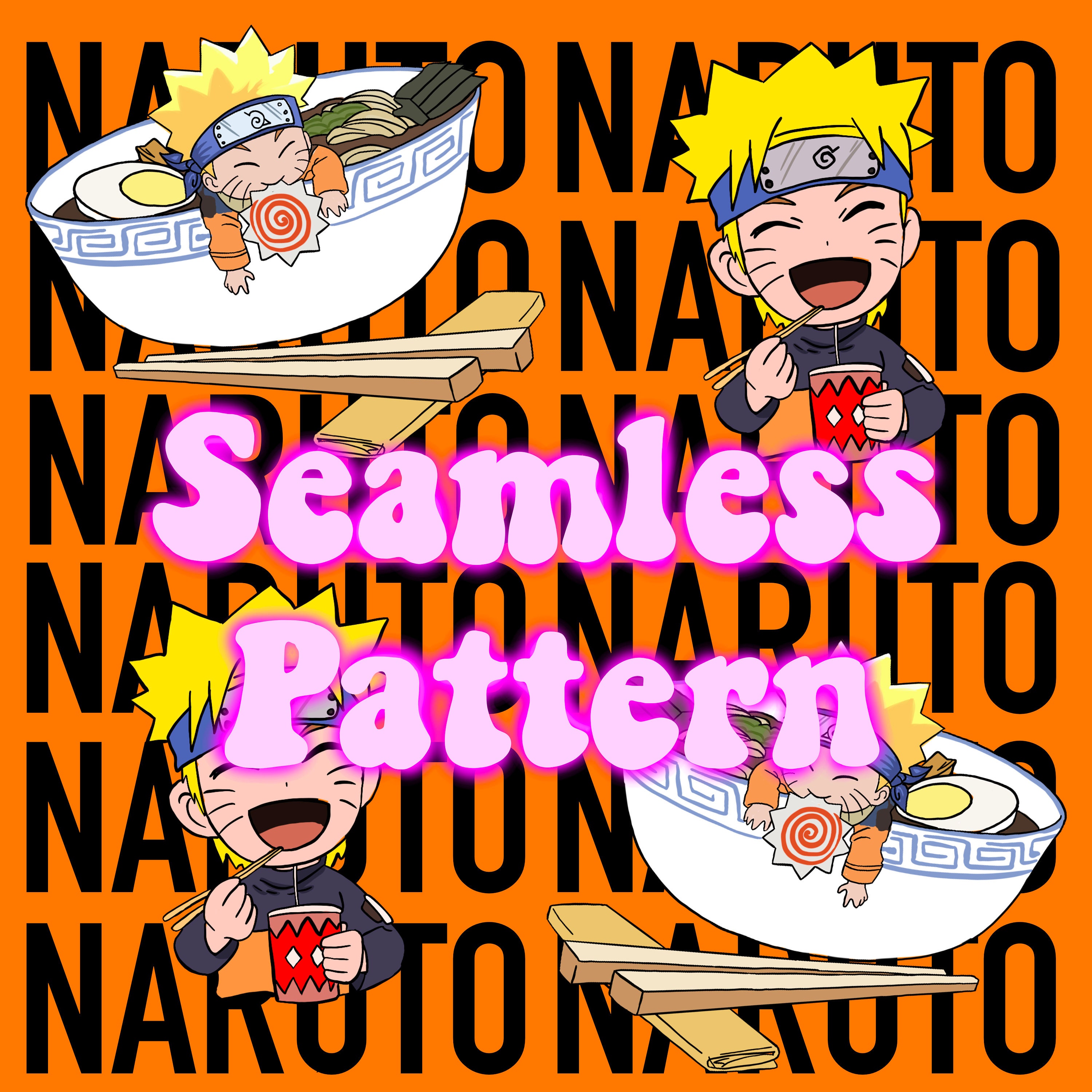 Naruto Anime Seamless Design Digital - Etsy