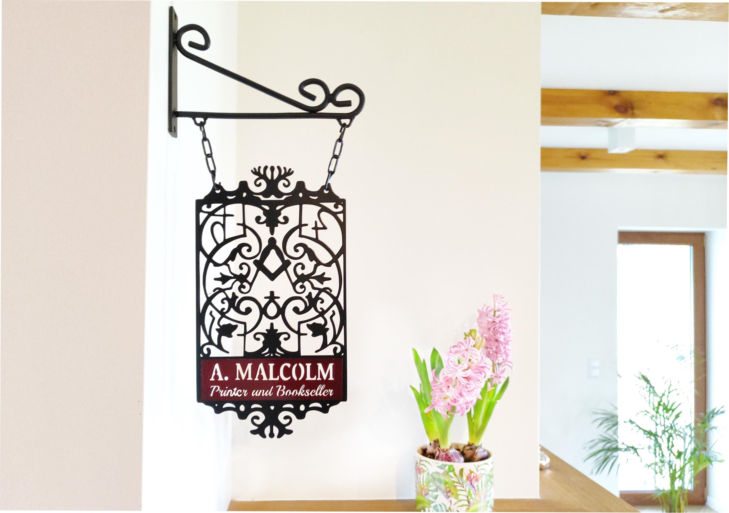 Outlander A. Malcolm Printshop Inspired Metal Sign Board– Jamie Fraser ...