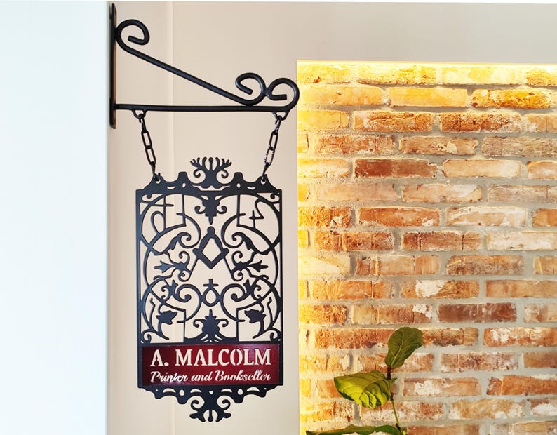 Outlander A. Malcolm Printshop Inspired Metal Sign Board– Jamie Fraser ...
