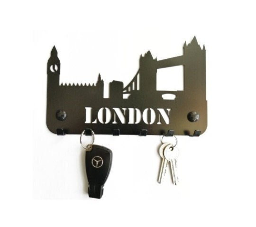 London Laser-cut Key Holder | Big Ben Wall Decor | British-themed Metal ...