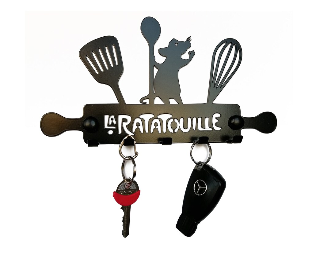 Ratatouille Key Holder Wall Art – Chef Remy With Spoon | Kitchen Decor ...