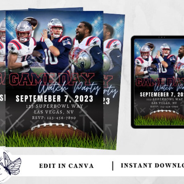Patriots Invitations - Etsy