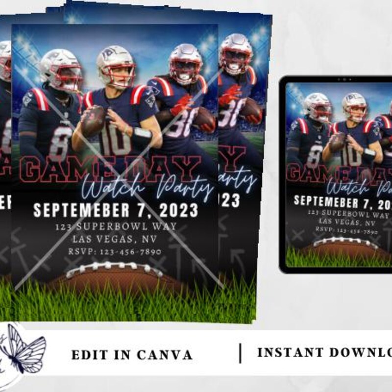 Patriots Party Invitation - Etsy