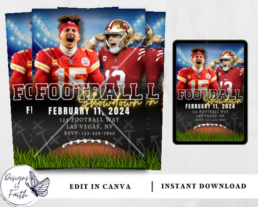 San Francisco 49ers Vs Kansas City Chiefs | Watch Party Invitation ...