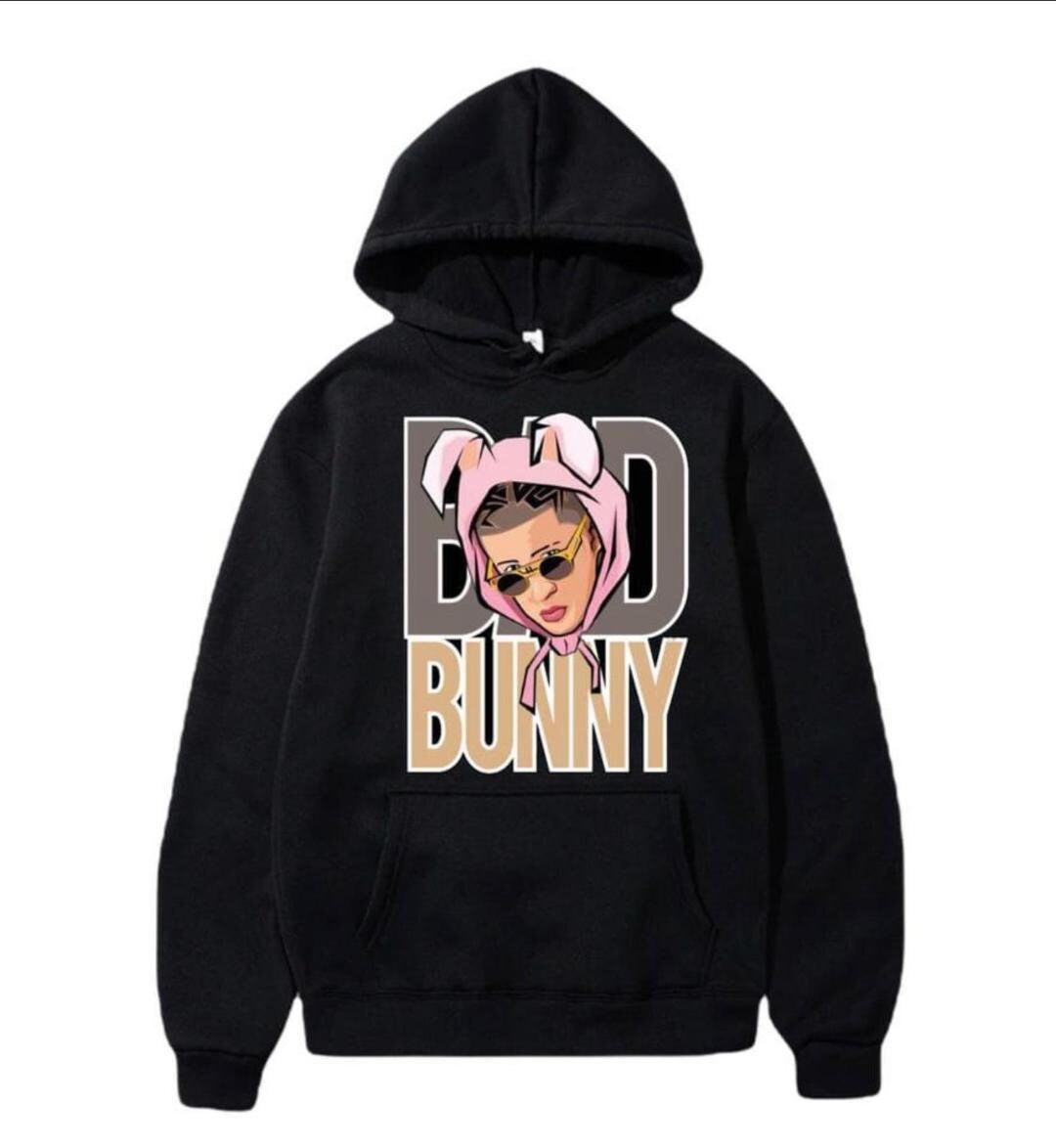 Bad Bunny Hoodie, Bad Bunny Merch, Unisex, COTTON, Perfect Gift, FREE ...