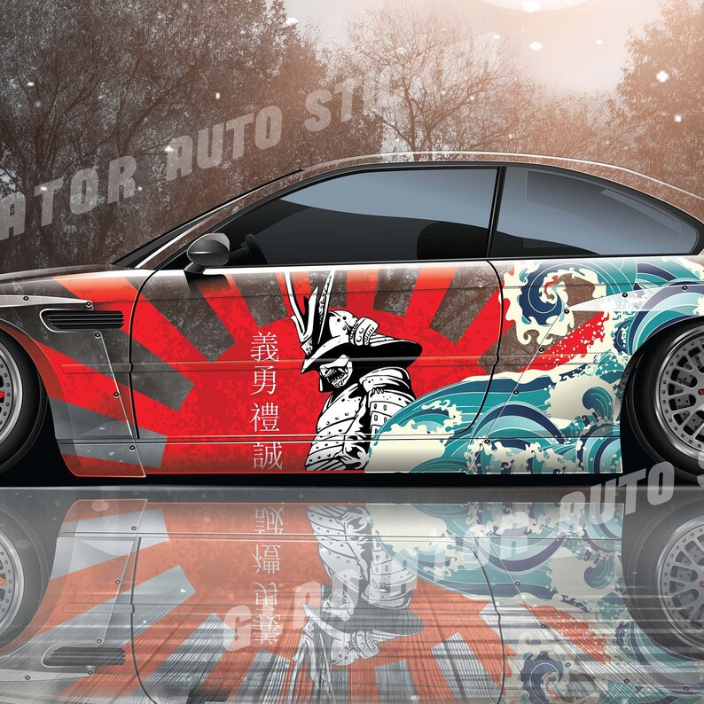 Samurai Car Wrap 2x Japanese Vehicle Shine Cast Vinyl Wrap - Etsy