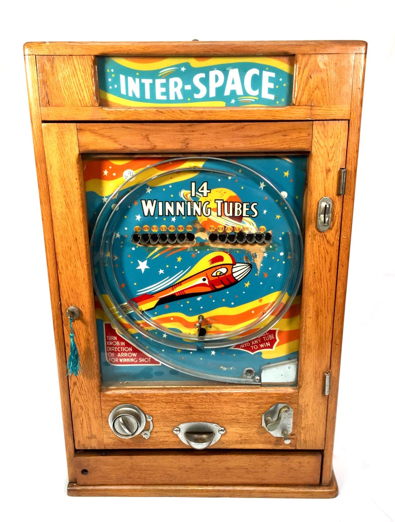 Antique Giant 1950s Oliver Whales Inter-space Arcade Coin Operated ...