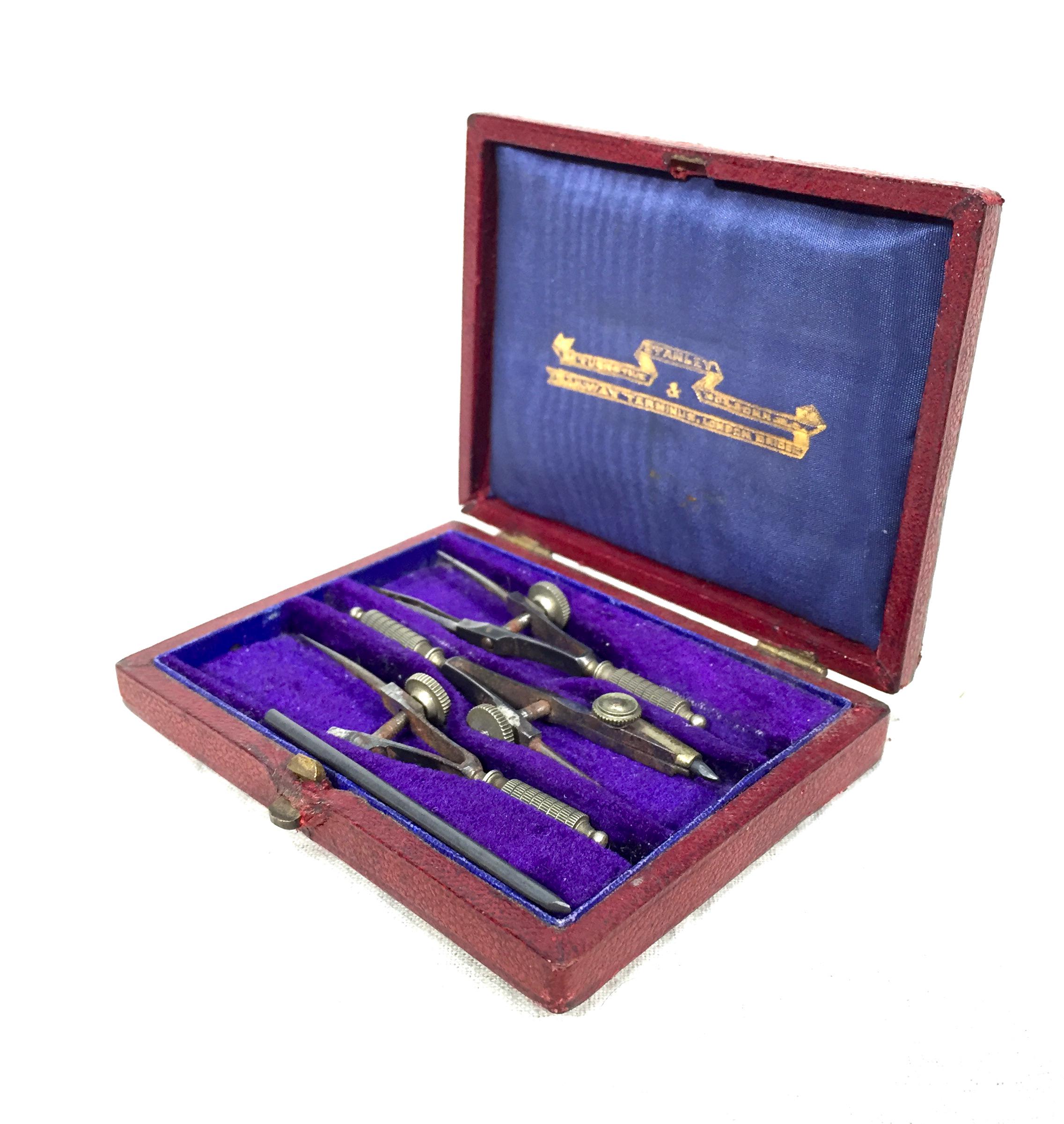 Antique Stanley Technical Drawing Instrument Set / Miniature Pocket ...
