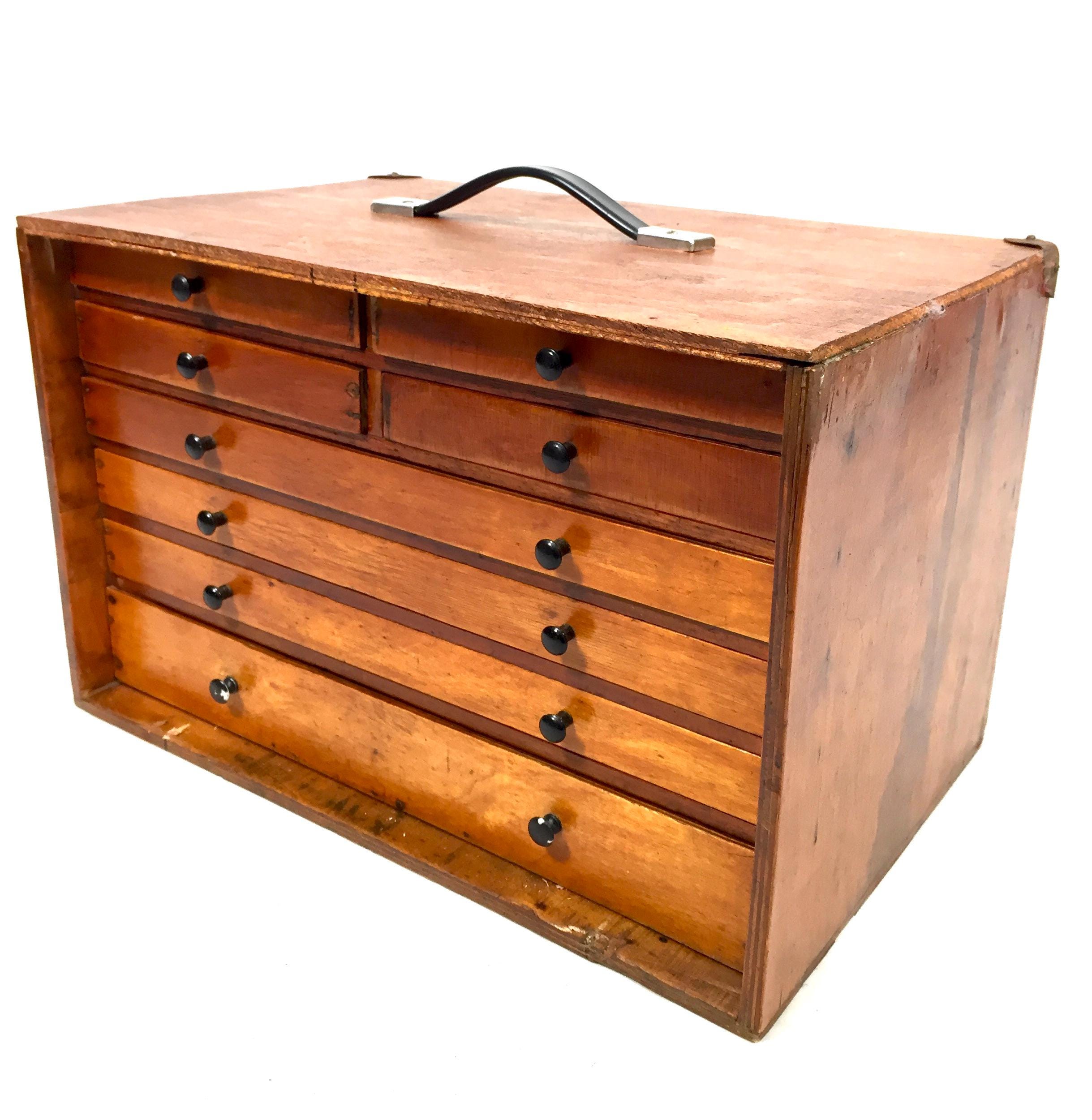 Antique Wooden Engineers Toolbox / Tool Box / Collectors Cabinet - Etsy