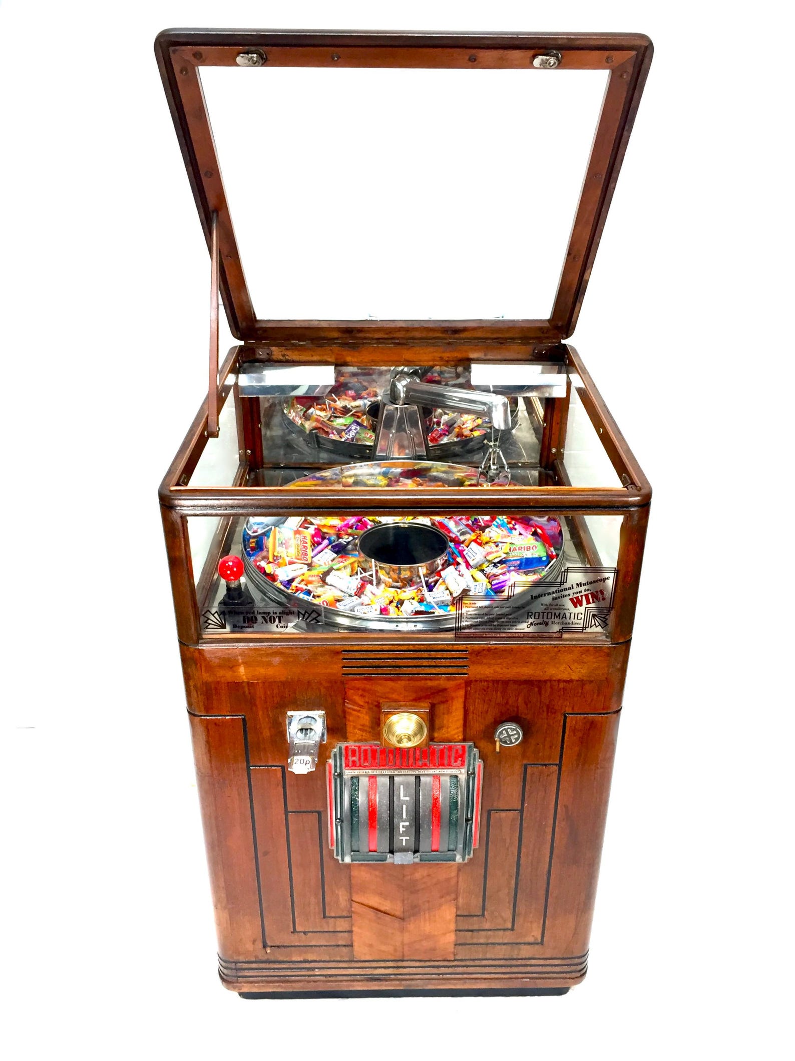 Antique 1930s Rotomatic Coin Operated Arcade Machine by Mutoscope Reel ...
