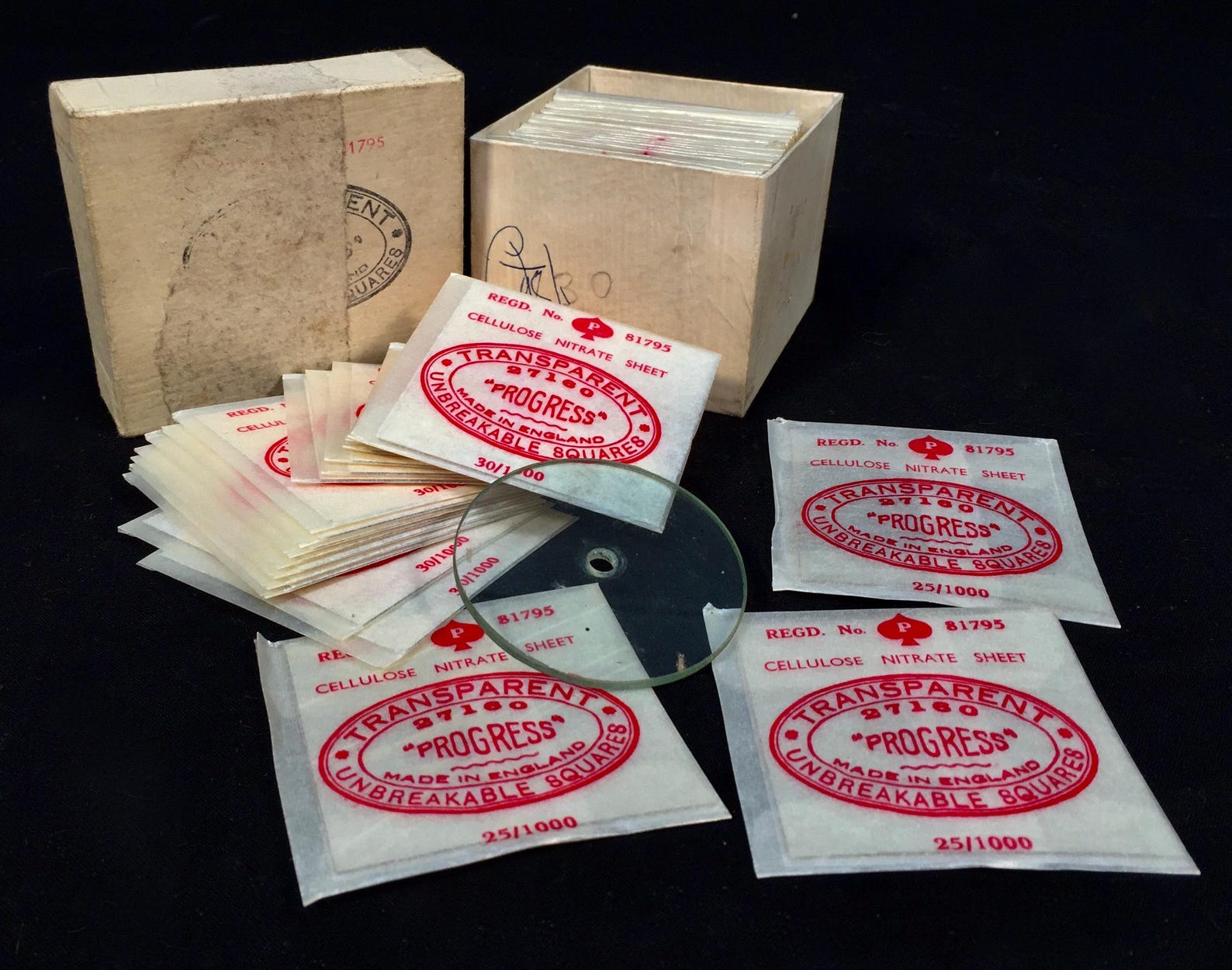 Antique Watch Repair Parts - Transparent Unbreakable Squares Made by ...