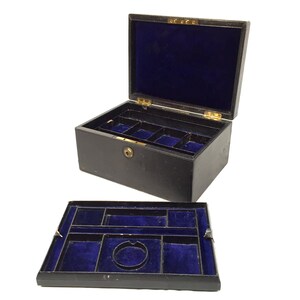 Antique Victorian Leather Jewellery Box Chest by Parkins & Gotto ...