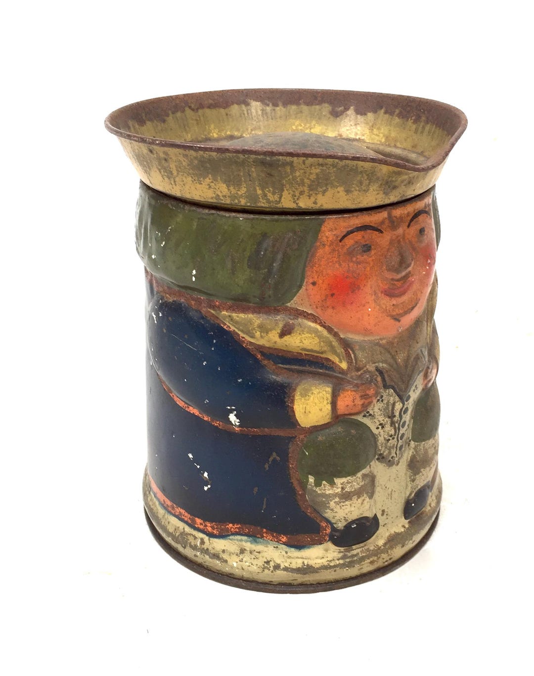 Antique Huntley & Palmer Biscuit Tin in Toby Jug Form C.1911 / Vintage ...