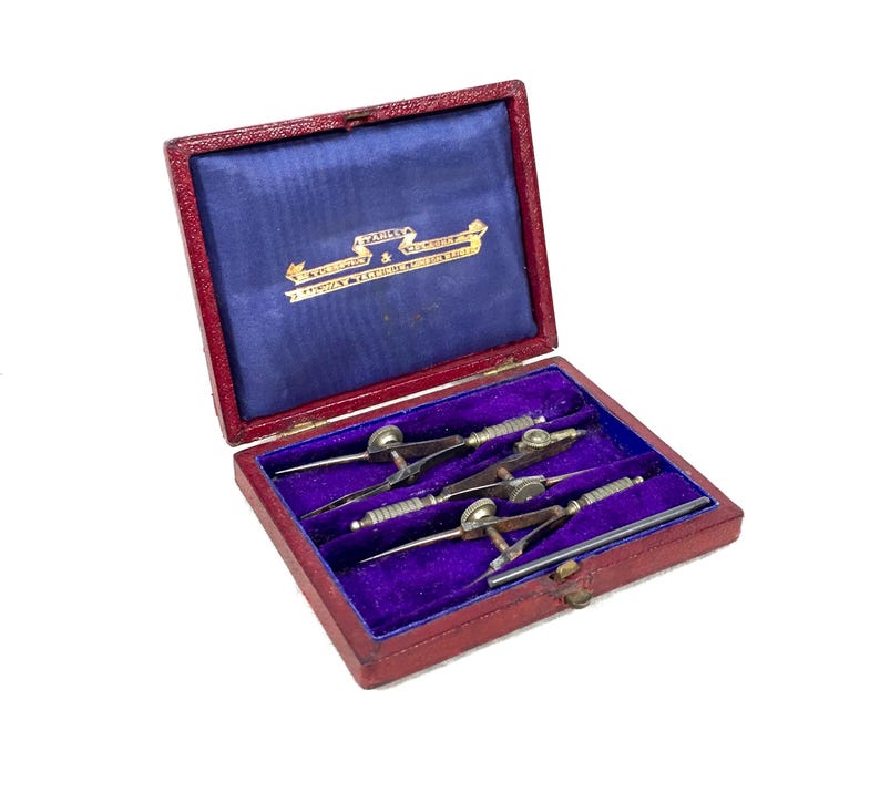Antique Stanley Technical Drawing Instrument Set / Miniature Pocket ...
