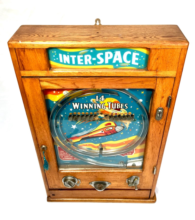Antique Giant 1950s Oliver Whales Inter-space Arcade Coin Operated ...
