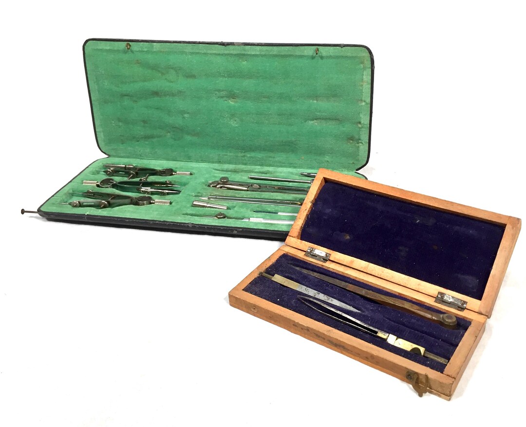 Antique Cased Draughtsman's Set / Technical Architects Drawing ...