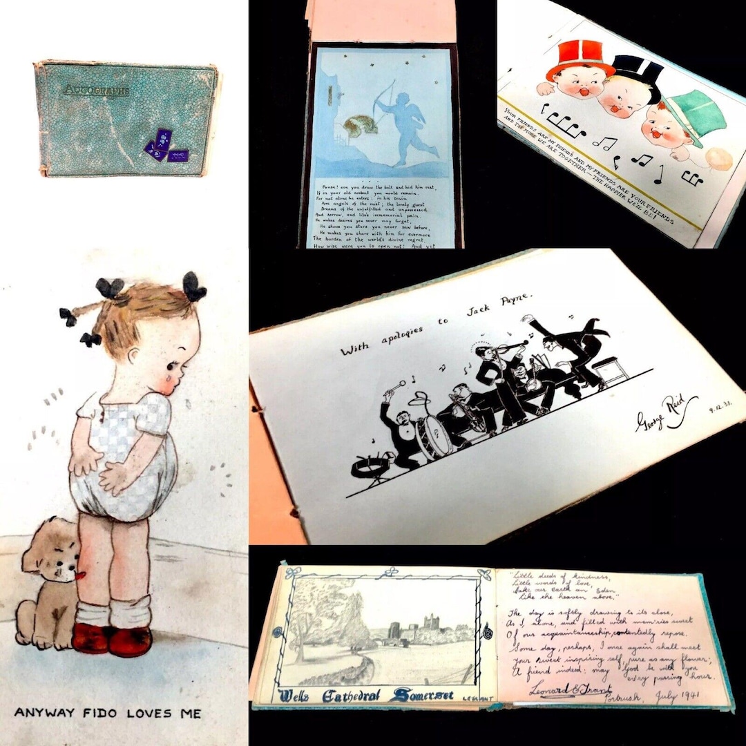 Antique Early 20th Century Sketch Book / Album / Artists Drawings ...