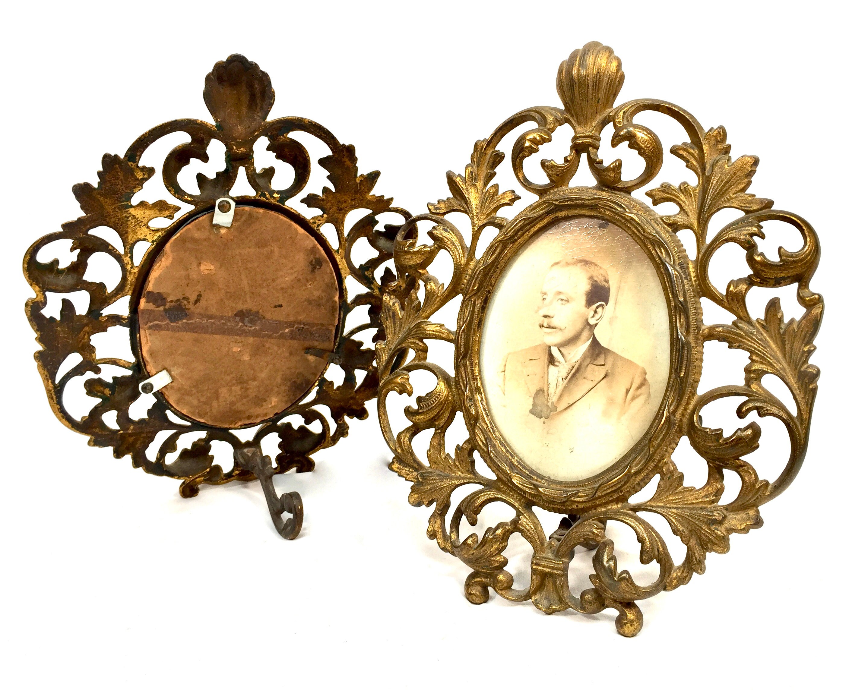 Antique Pair of Victorian Brass Photo Frames/ Picture Frame / Art ...