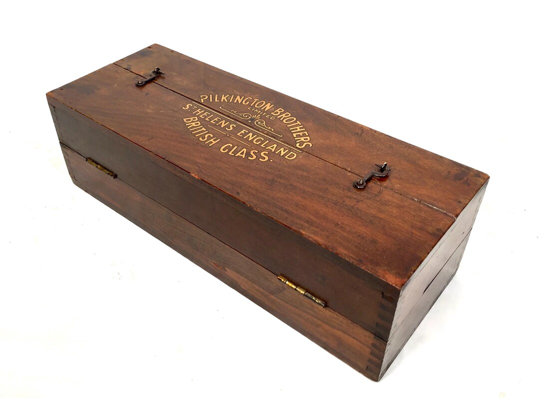Antique Advertising - Pilkington Brothers Salesman's Glass Sample Box ...