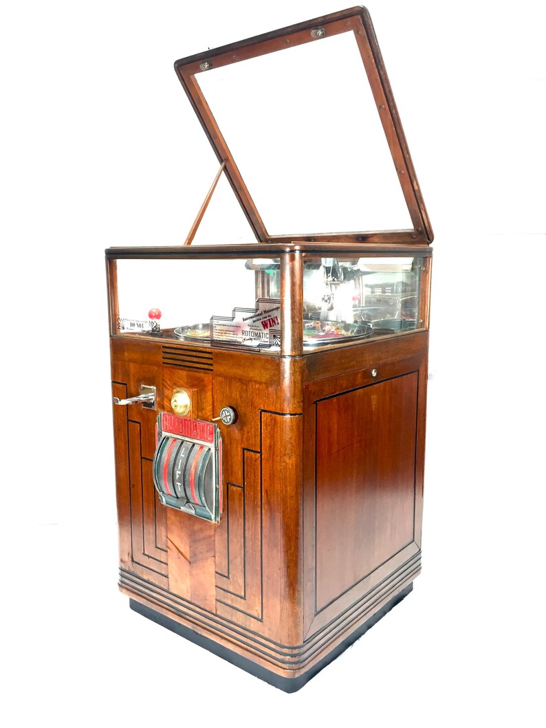 Antique 1930s Rotomatic Coin Operated Arcade Machine by Mutoscope Reel ...