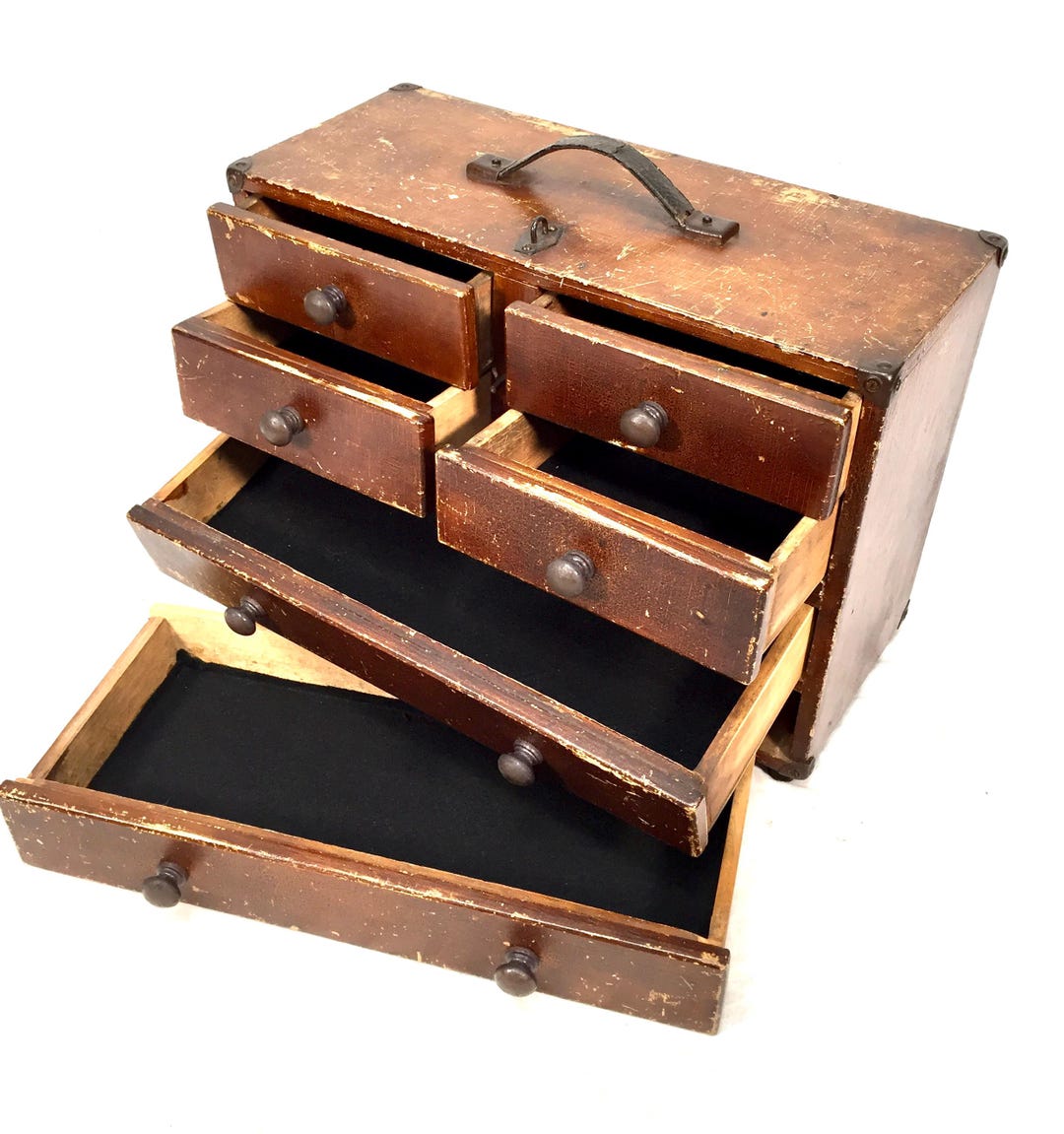 Antique Wooden Engineers Toolbox / Tool Box / Cabinet Storage Chest - Etsy