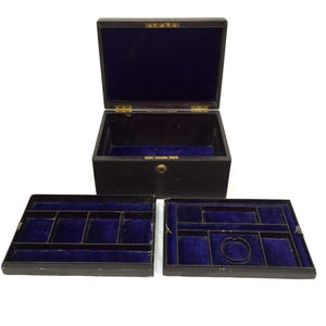 Antique Victorian Leather Jewellery Box Chest by Parkins & Gotto ...