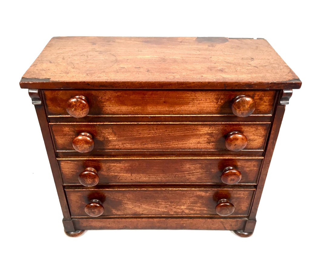 Antique Victorian 19th Century Wooden Chest of Drawers / Apprentice ...