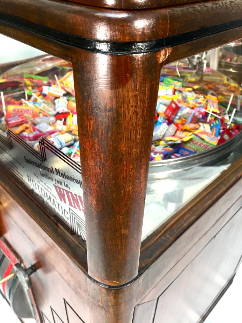 Antique 1930s Rotomatic Coin Operated Arcade Machine by Mutoscope Reel ...