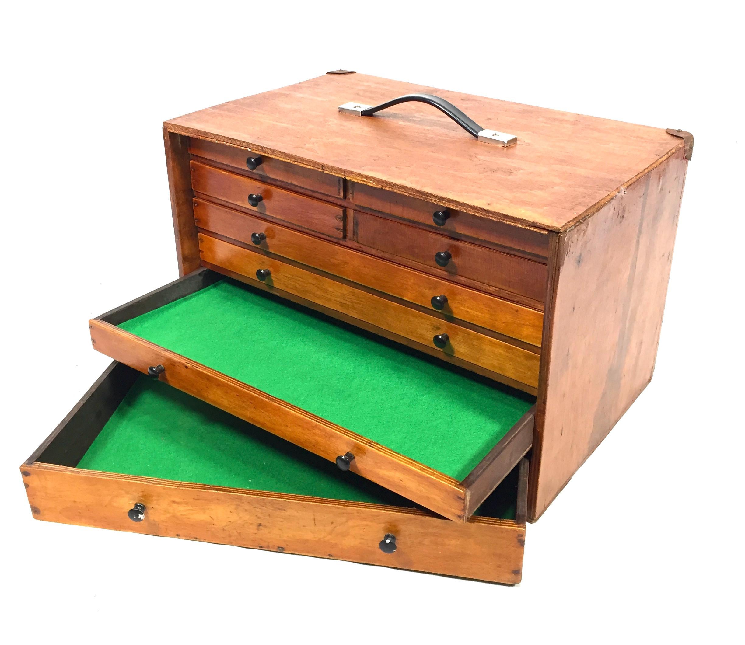 Antique Wooden Engineers Toolbox / Tool Box / Collectors Cabinet - Etsy