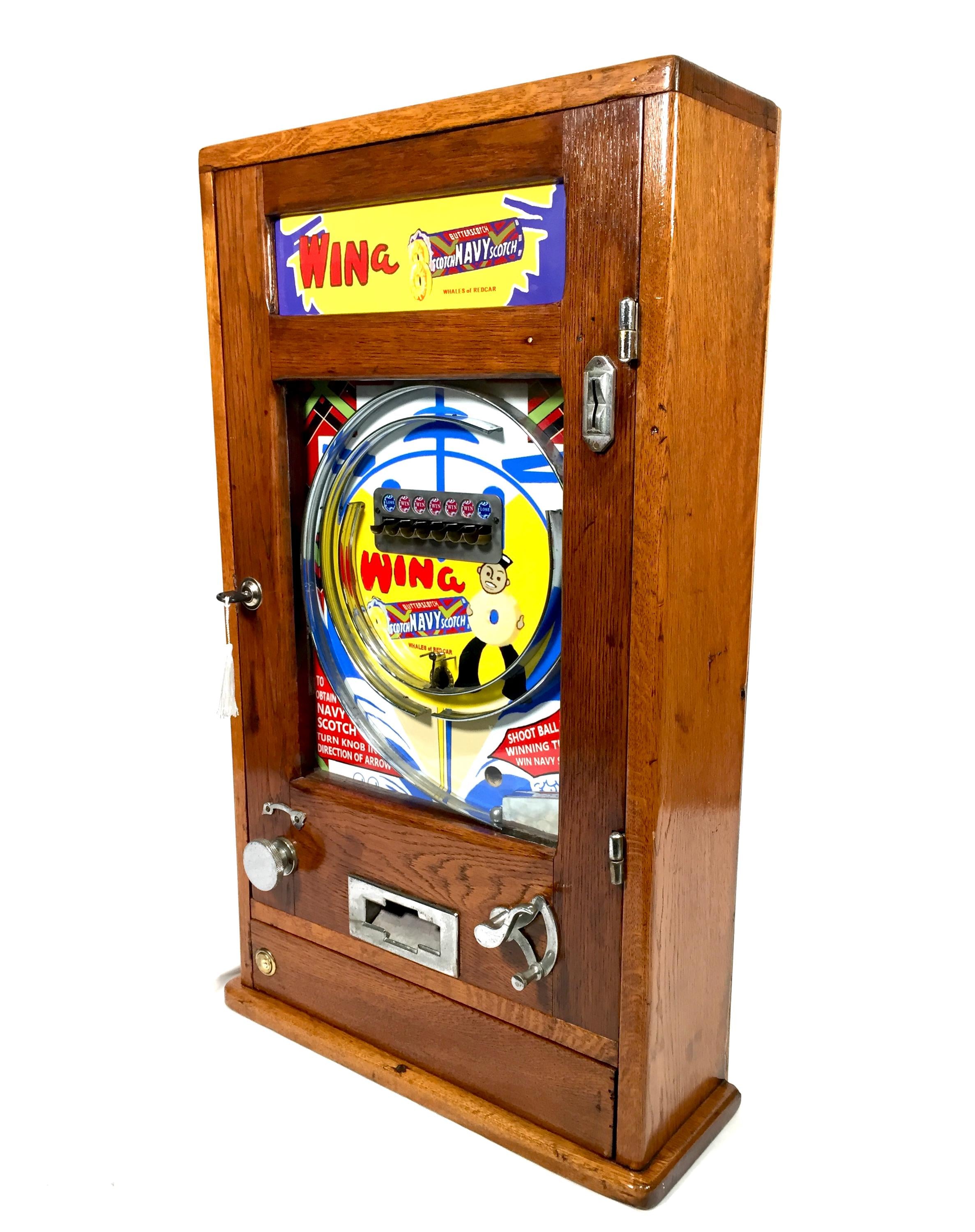 Antique 1960s Oliver Whales Win a Navy Scotch Arcade Coin Operated ...
