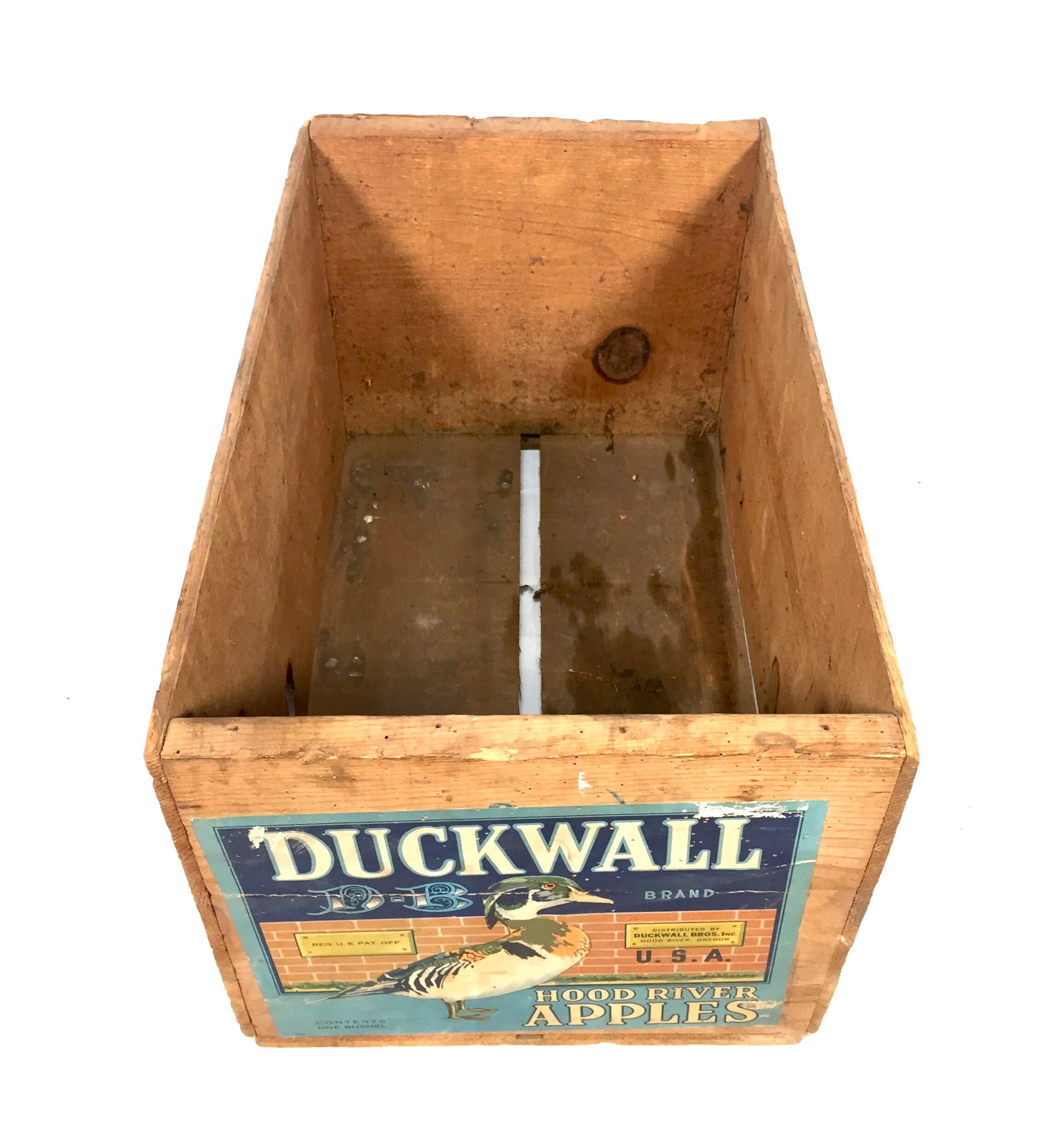 Antique Advertising - Duckwall Brothers Hood River Apples Wooden Fruit ...