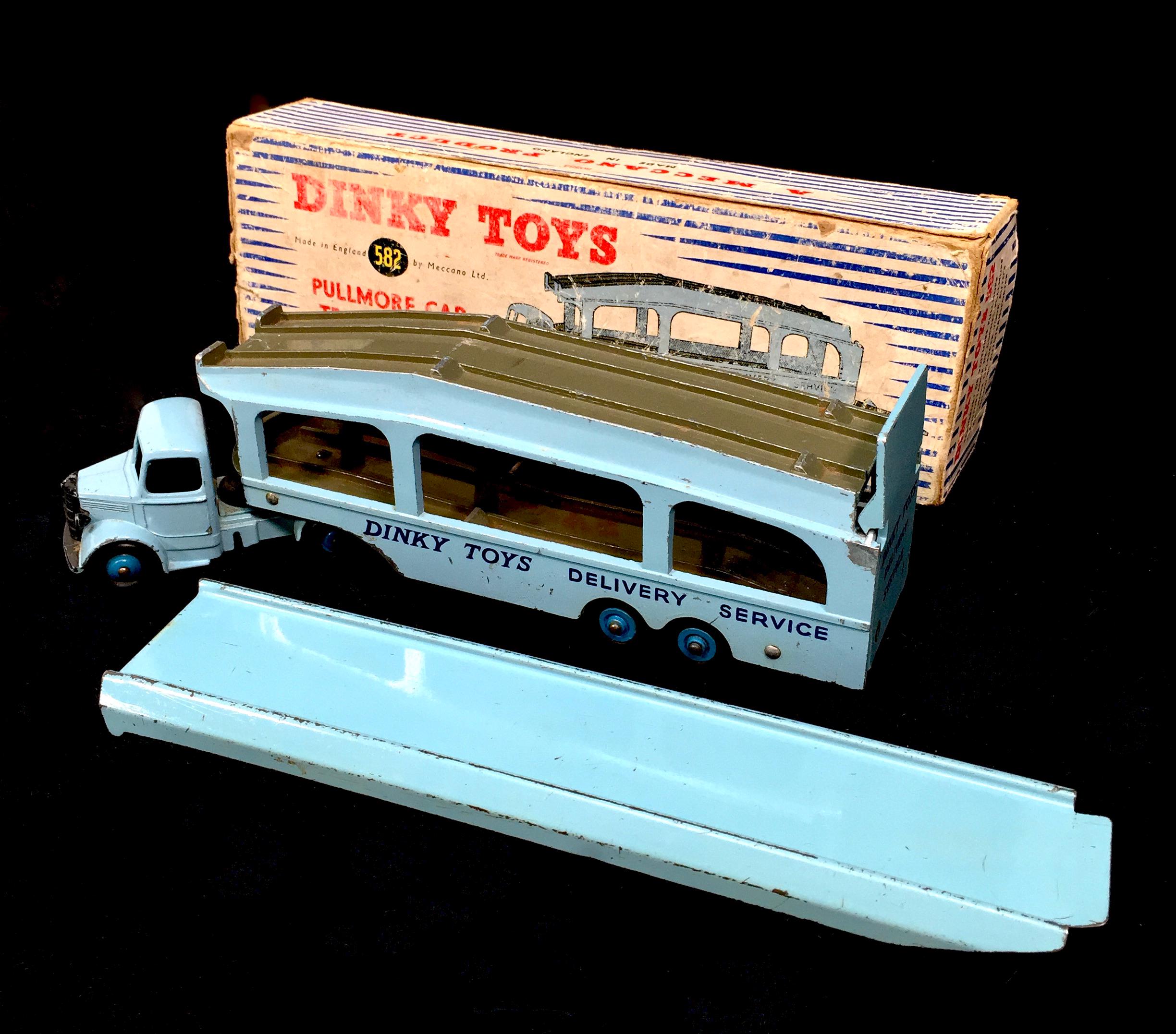 Vintage 1950s Dinky Bedford Pullmore 582 Car Transporter / Toy ...