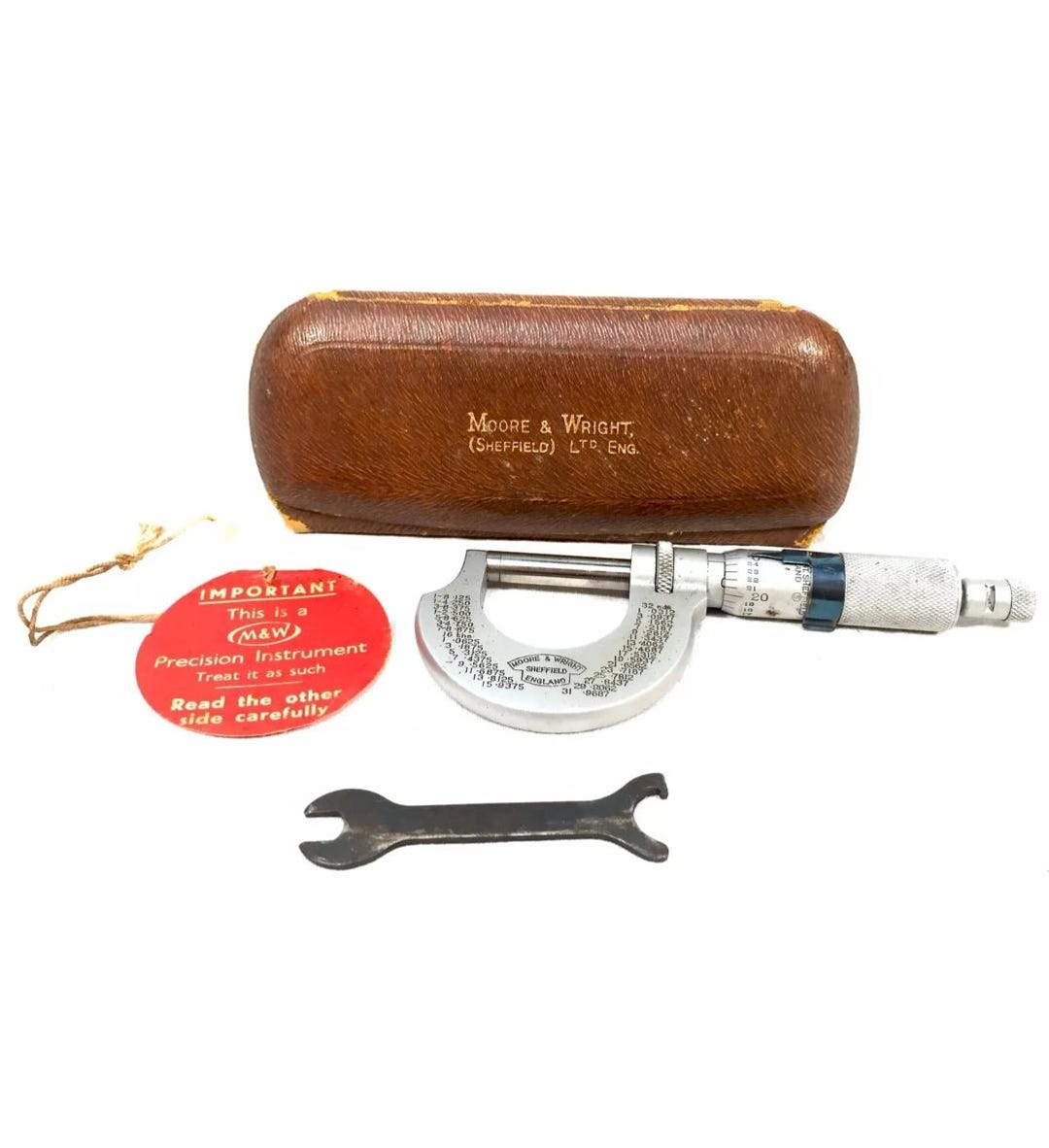 Antique Moore & Wright Micrometer Caliper Precision Instrument in ...
