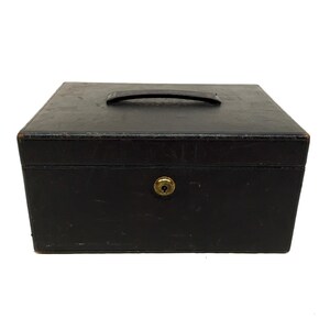 Antique Victorian Leather Jewellery Box Chest by Parkins & Gotto ...