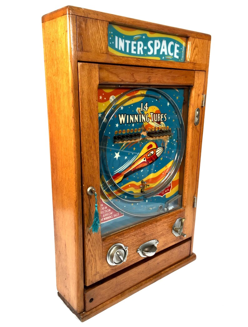 Antique Giant 1950s Oliver Whales Inter-space Arcade Coin Operated ...