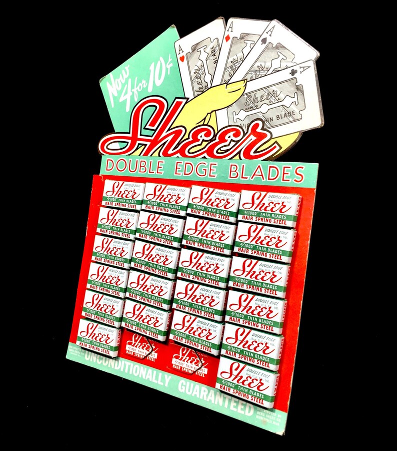 Antique Advertising - 1940s Barber Shop Display Show Card Board for ...