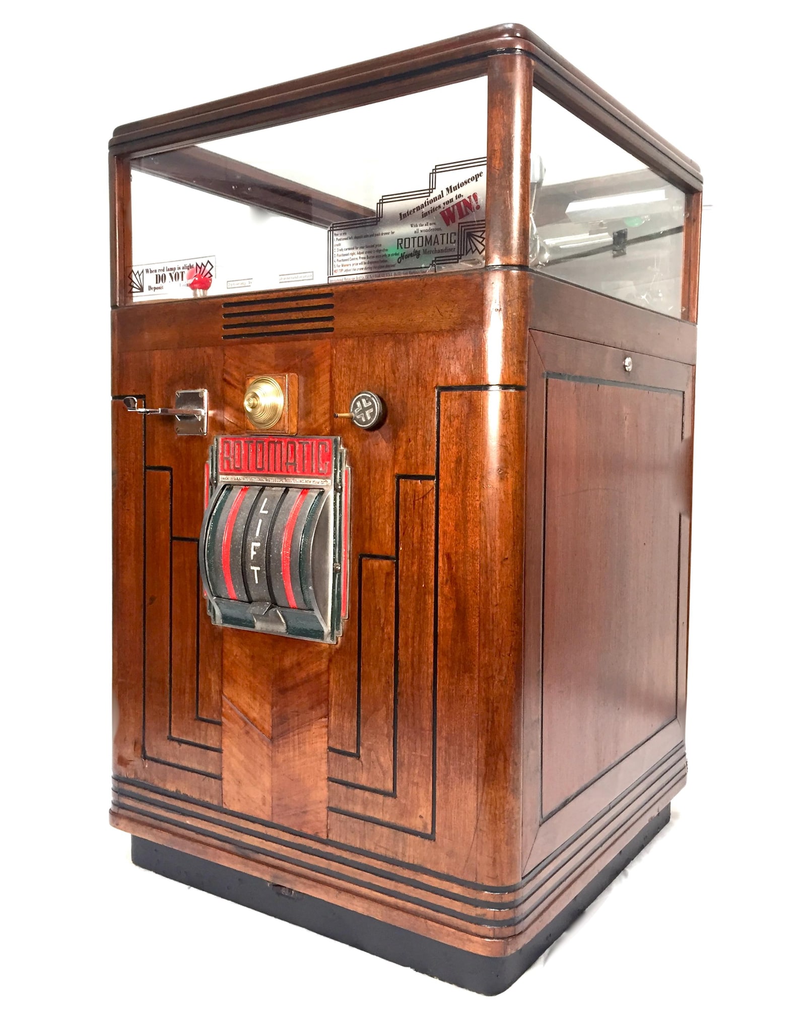 Antique 1930s Rotomatic Coin Operated Arcade Machine by Mutoscope Reel ...