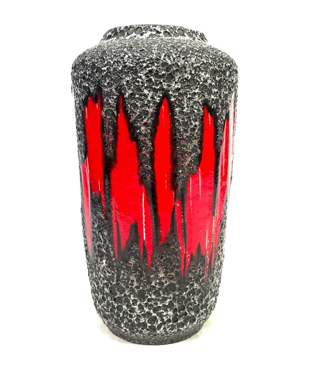 Vintage Lora West German Pottery Scheurich Fat Lava Vase / Large Size ...