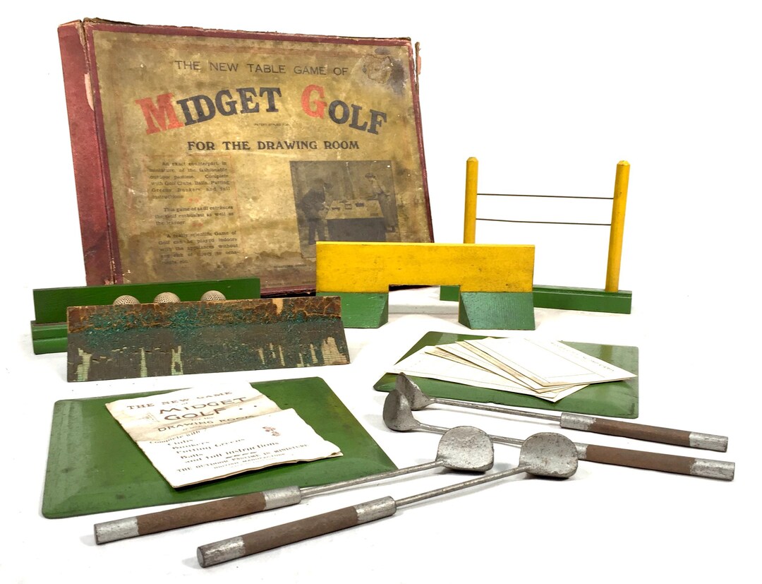 Antique 1910s Tabletop Midget Golf Parlour Game by Royal Letters Boxed ...