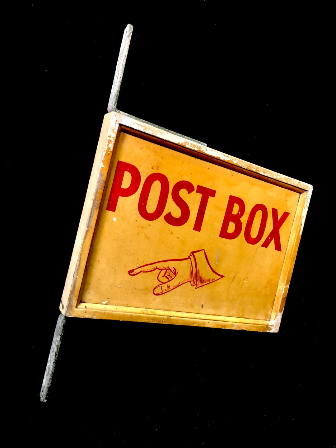 Antique Advertising - Early 20th Century Post Box Wooden Wall Mounted ...