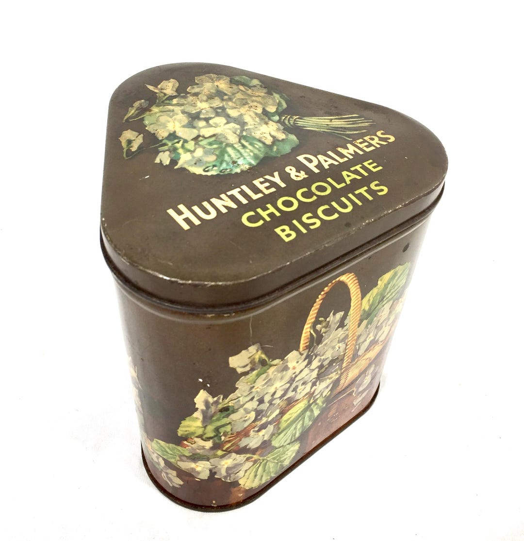 Antique Advertising - Vintage Huntley & Palmer Chocolate Biscuit Tin ...