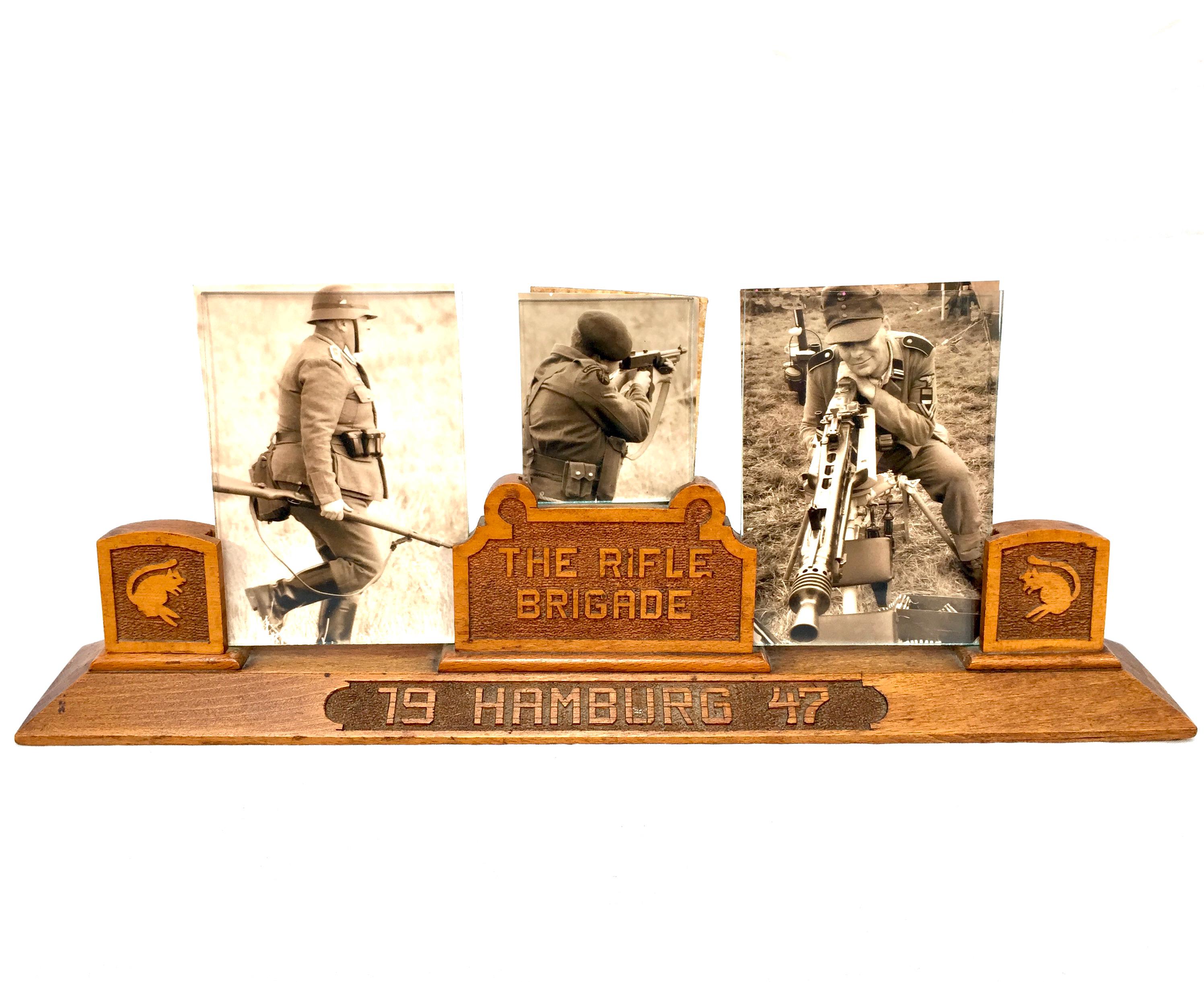 Antique Military Wooden Tabletop Photo Frame - the Rifle Brigade ...
