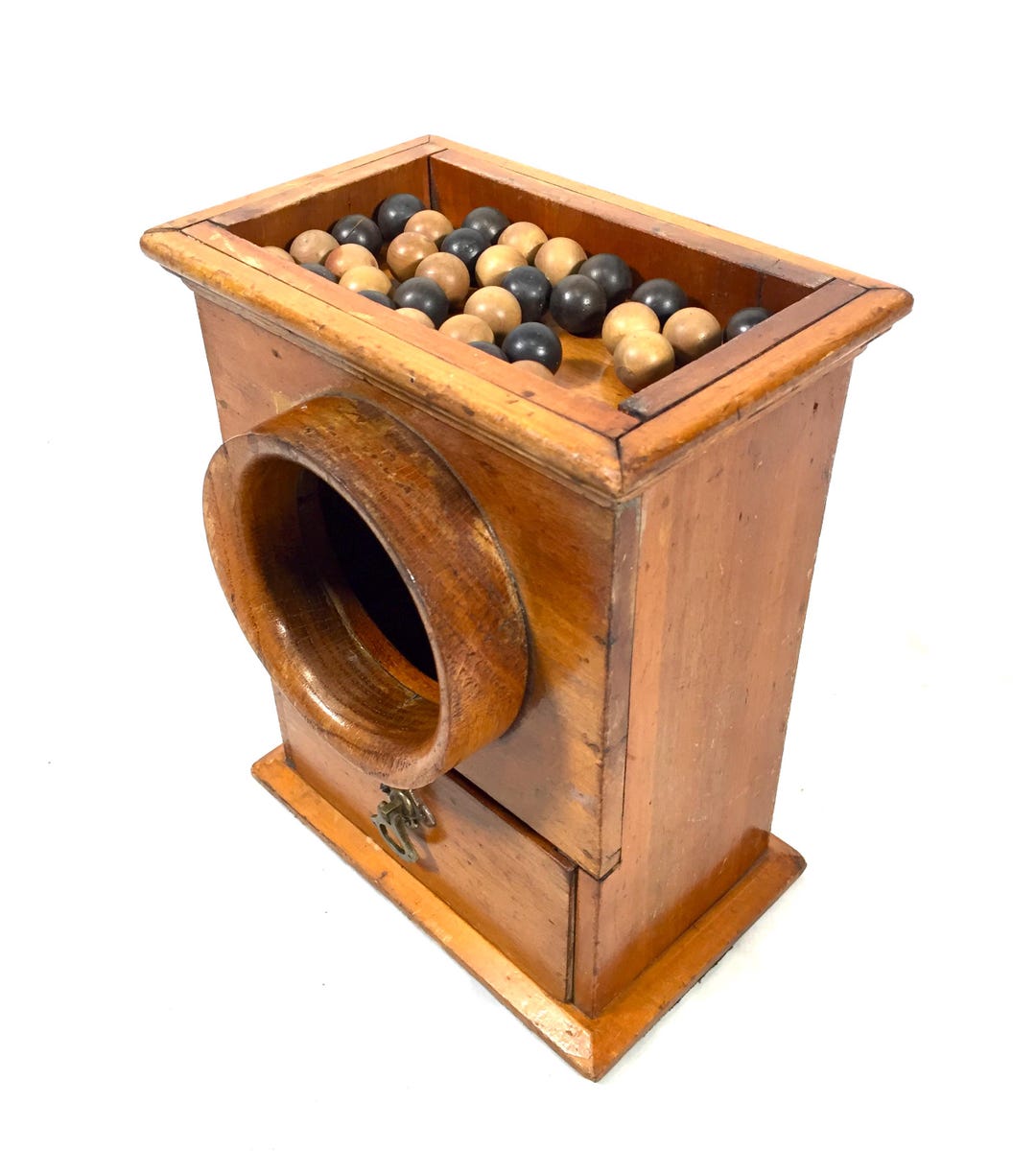 Antique 19th Century Victorian Wooden Secret Masonic Ballot Box ...