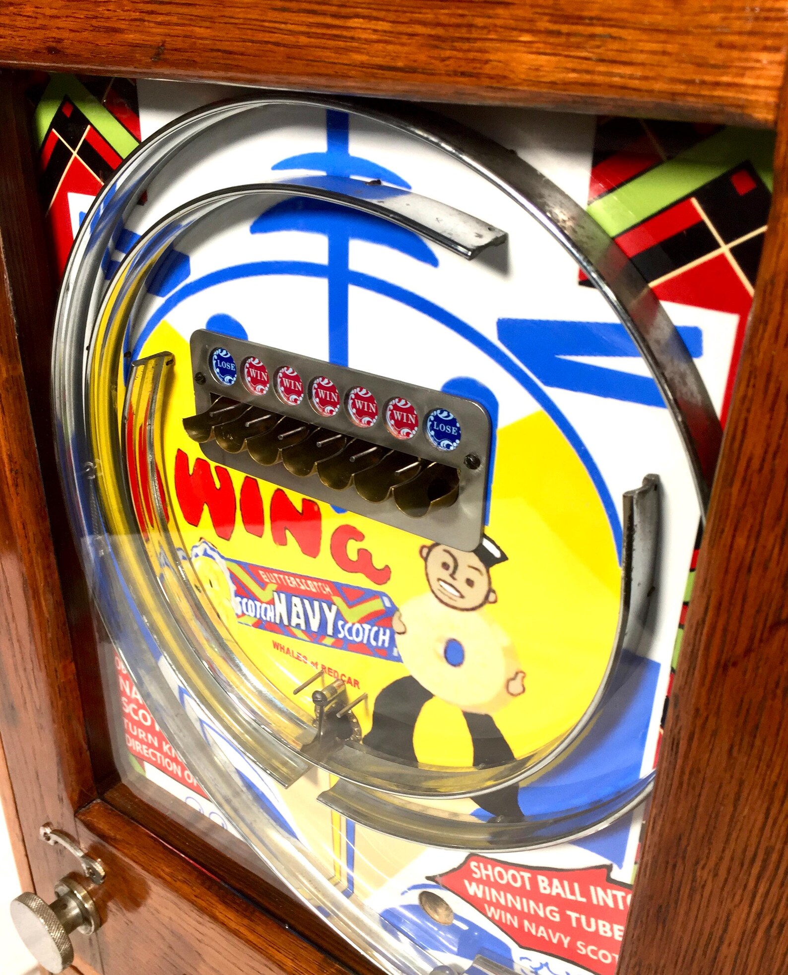 Antique 1960s Oliver Whales Win a Navy Scotch Arcade Coin Operated ...