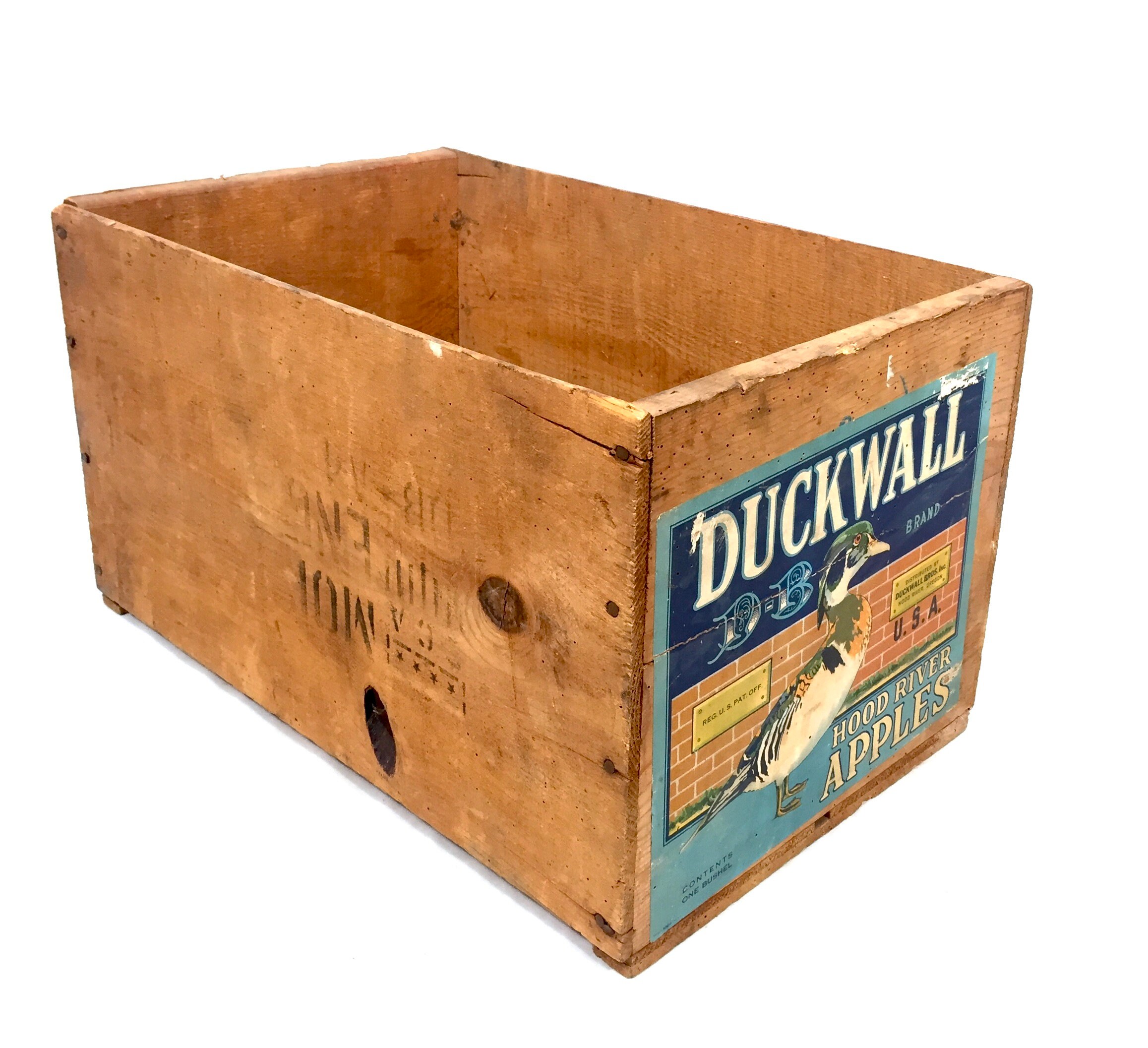 Antique Advertising - Duckwall Brothers Hood River Apples Wooden Fruit ...