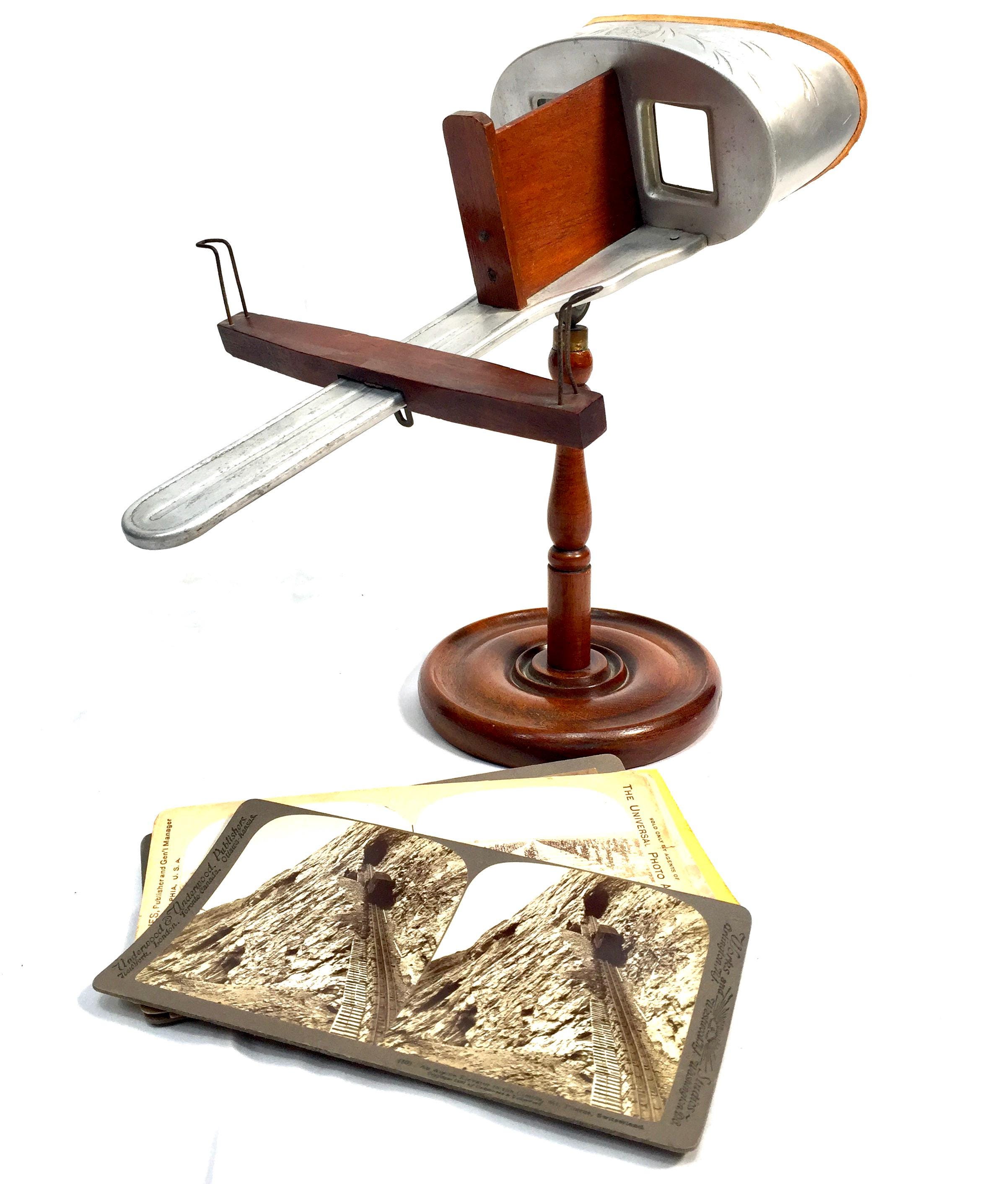 Antique Early 20th Century Tabletop Stand Mounted Stereo Viewer ...