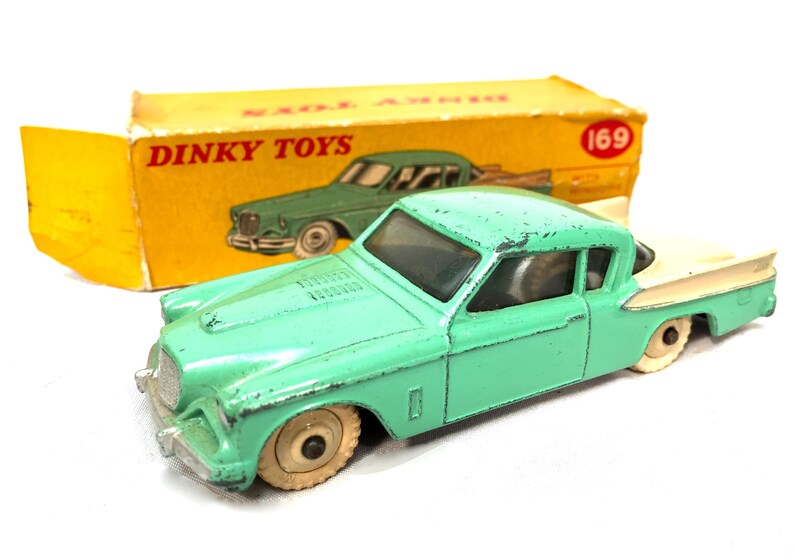 Vintage Dinky Toys 169 Studebaker Golden Hawk in Green & Cream - Etsy