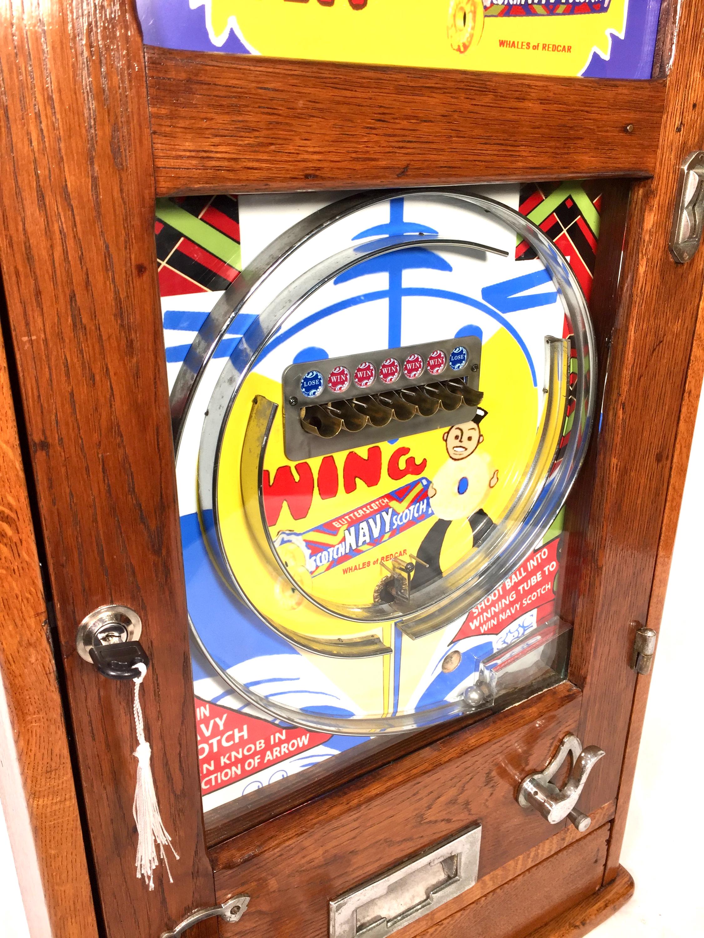 Antique 1960s Oliver Whales Win a Navy Scotch Arcade Coin Operated ...