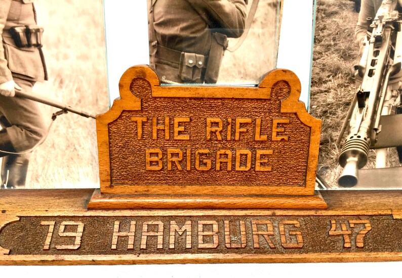 Antique Military Wooden Tabletop Photo Frame - the Rifle Brigade ...