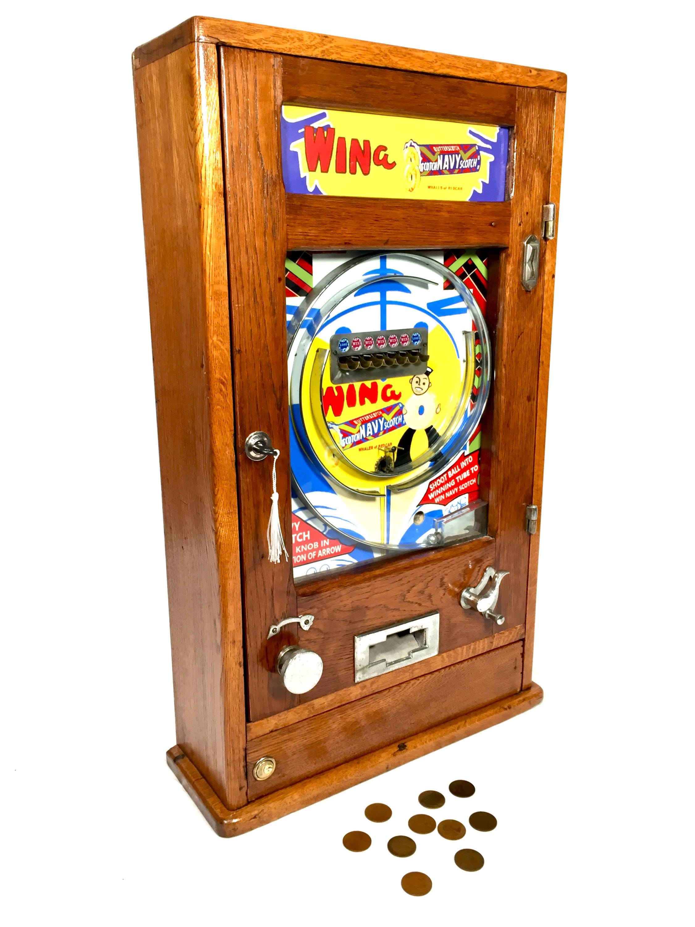 Antique 1960s Oliver Whales Win a Navy Scotch Arcade Coin Operated ...